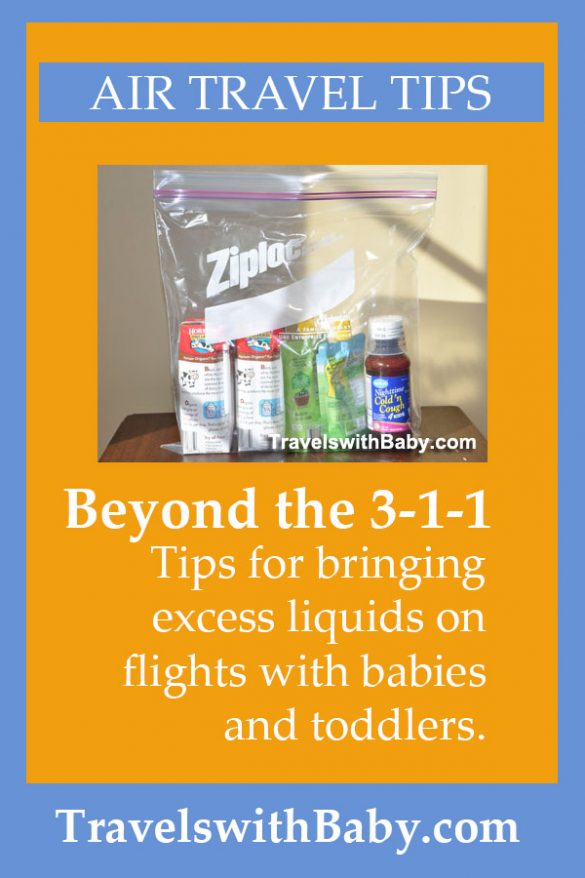 Tips for packing excess liquids for flights with babies and toddlers ...